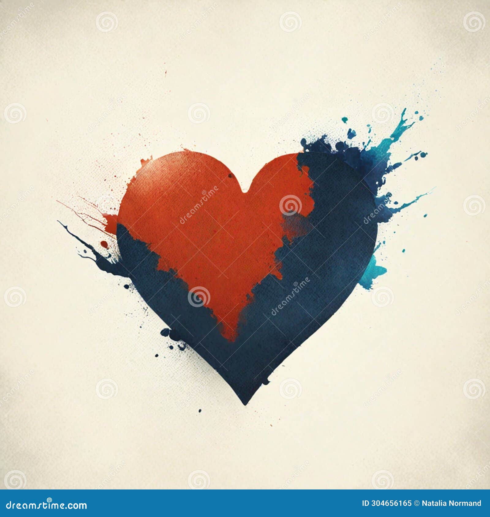Explosive Passion: Dynamic Illustration of a Bursting Heart Stock ...
