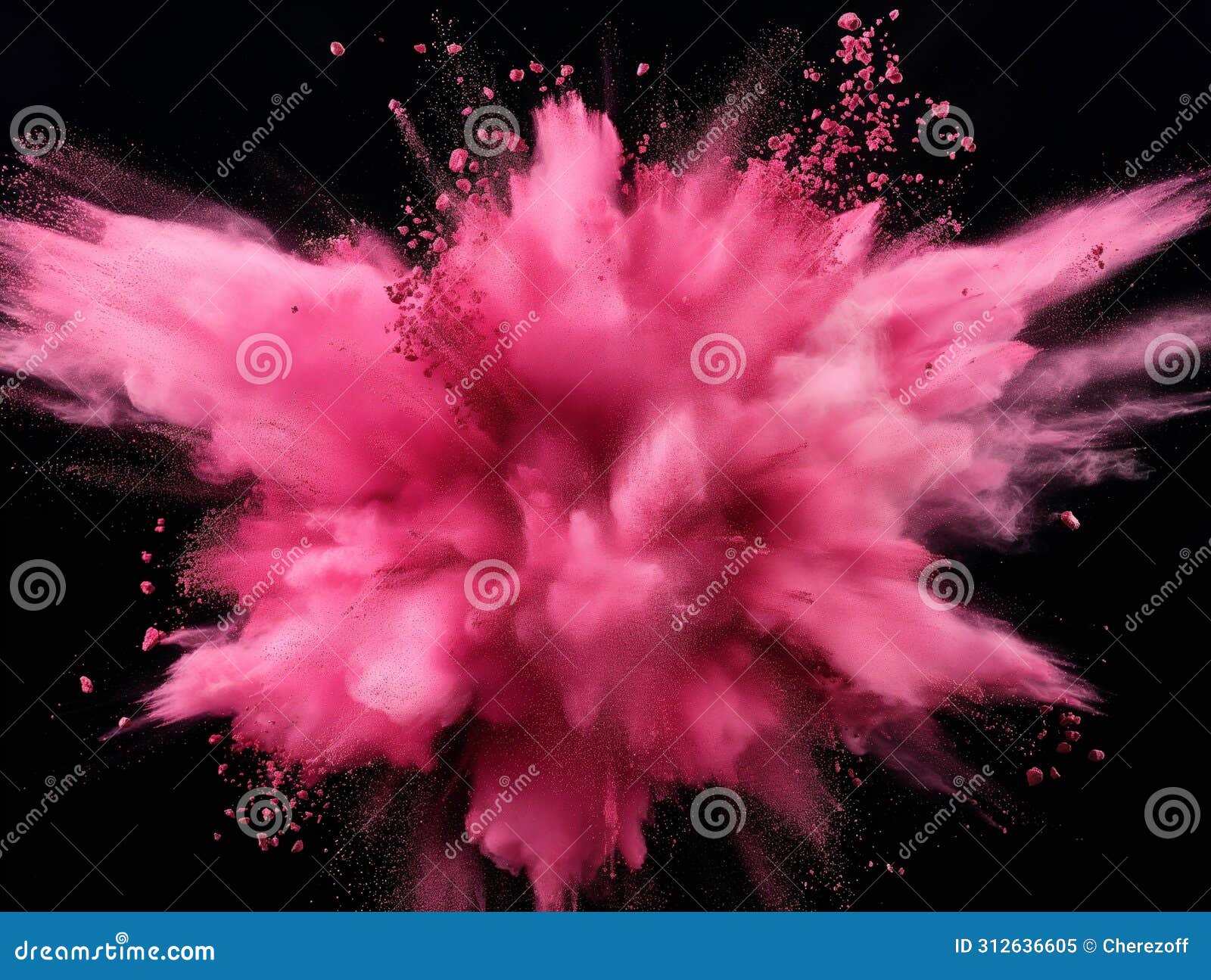 Explosive Pink Powder Burst Stock Image - Image of pink, dark: 312636605