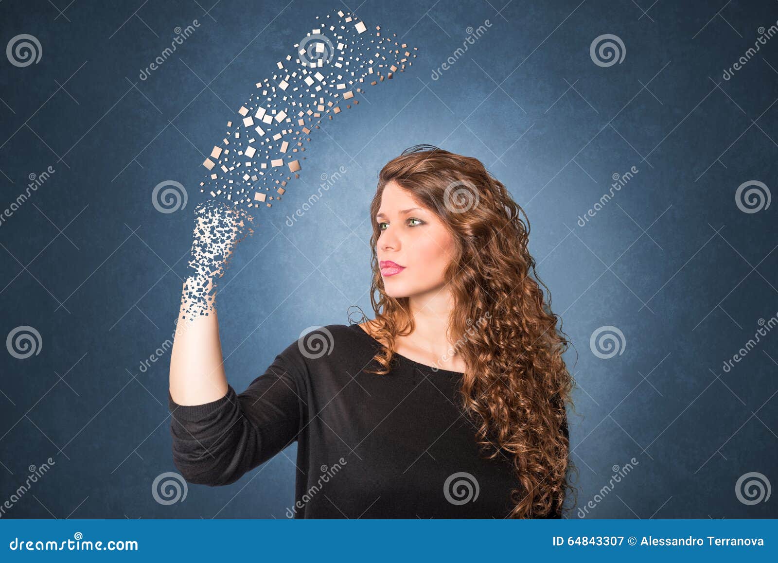 Explosive power woman stock image. Image of concept, female - 64843307
