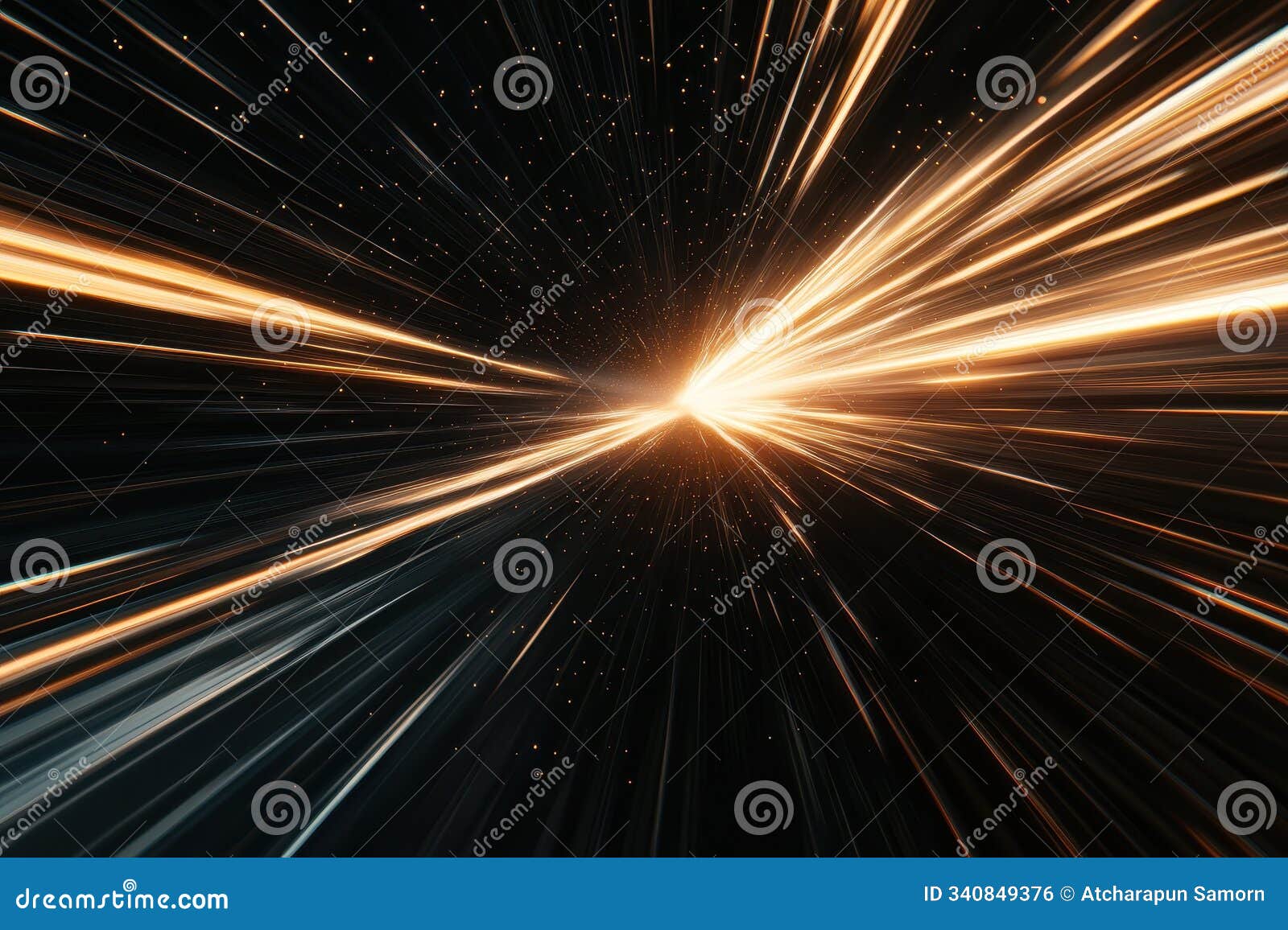 Explosive Radial Bursts of Light Particles in Space Stock Photo - Image ...