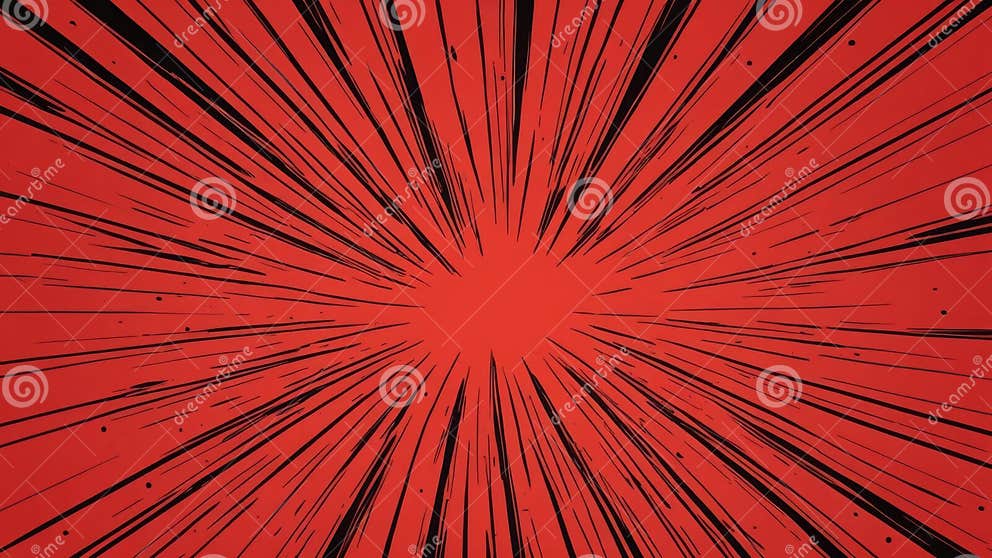 Explosive Red and Black Radial Abstract Design with Dynamic Lines Stock ...
