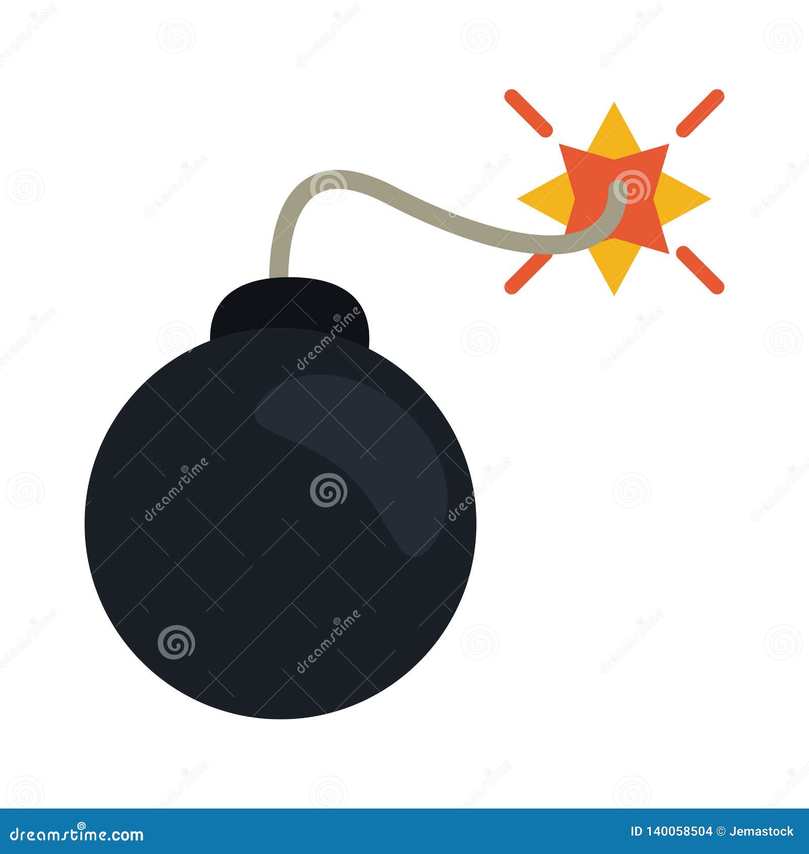 Explosive Round Bomb Symbol Stock Vector - Illustration of alarm ...