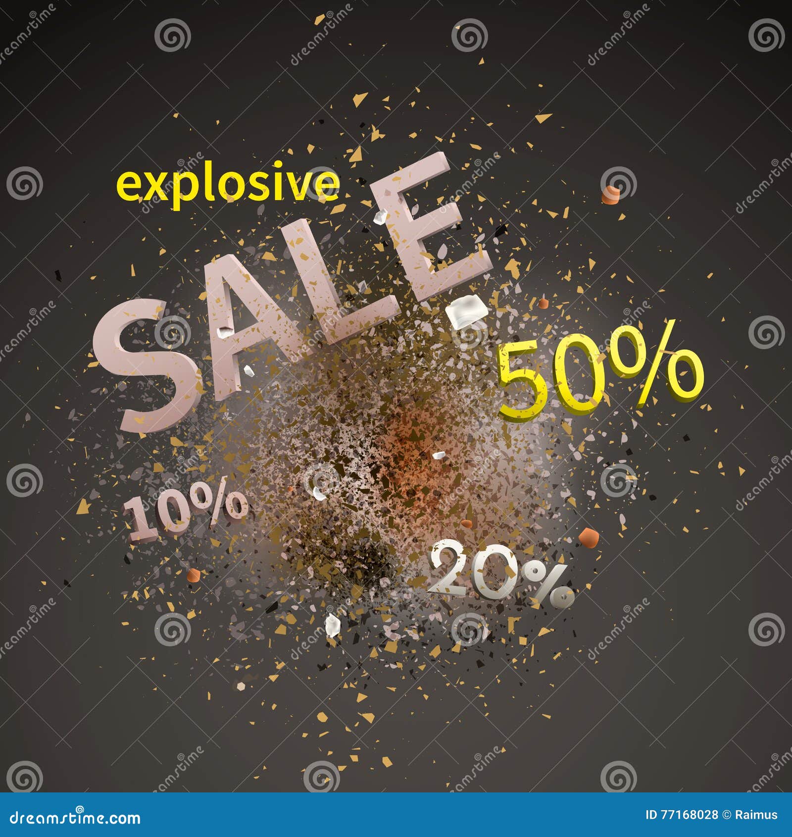 Explosive Sale. Vector Illustration Stock Vector - Illustration of ...