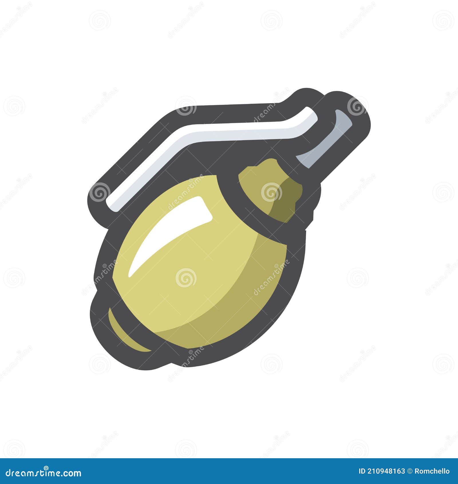 Grenade Explosive Shell Vector Icon Cartoon Illustration. Stock Vector ...