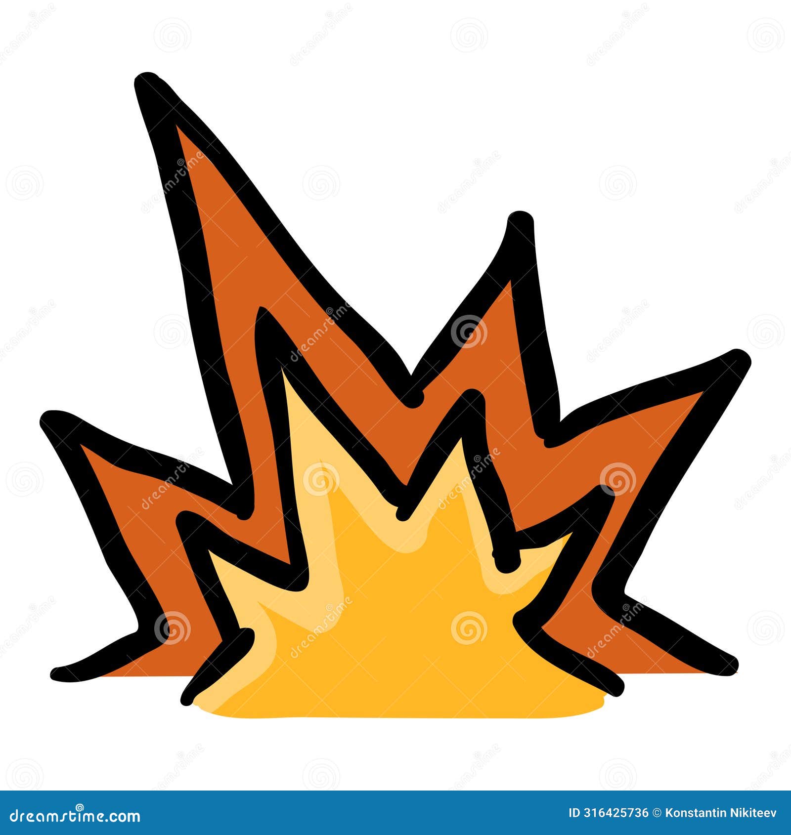 Explosive Sign - Hand Drawn Doodle Icon Stock Vector - Illustration of ...