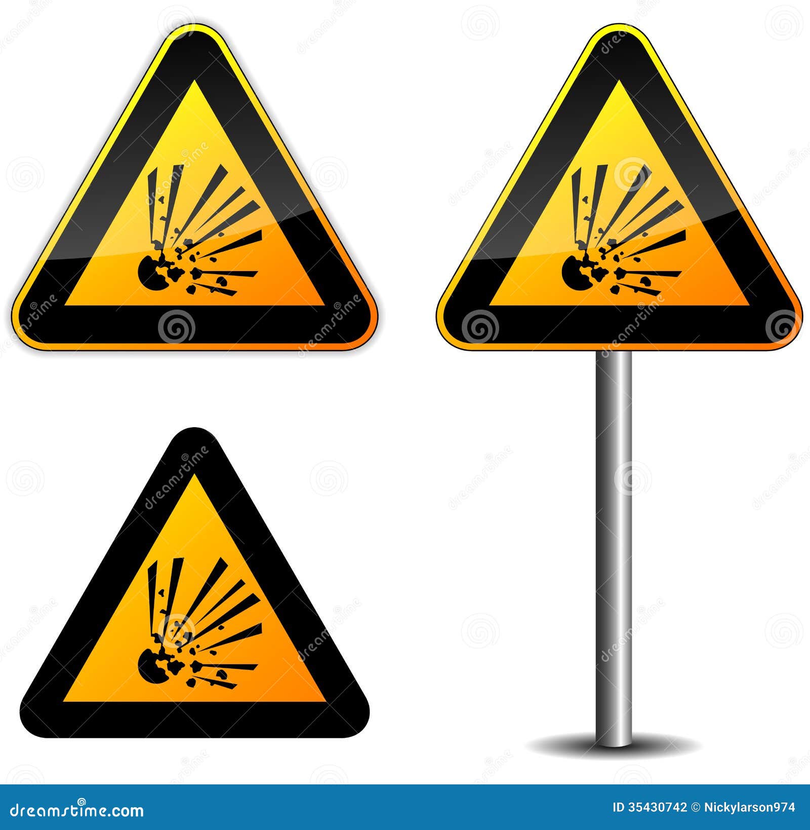 Explosive Sign Class 1 Division 1.6 - Vector | CartoonDealer.com #10133579