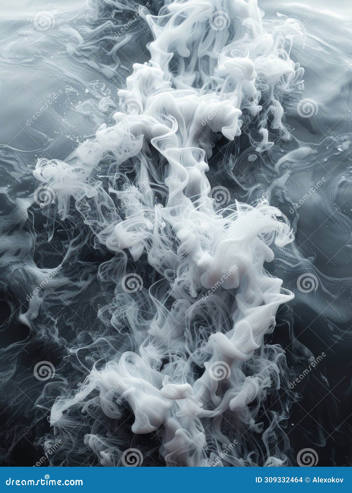 Explosive Silver Ink Paint Art on White Generative AI Stock ...