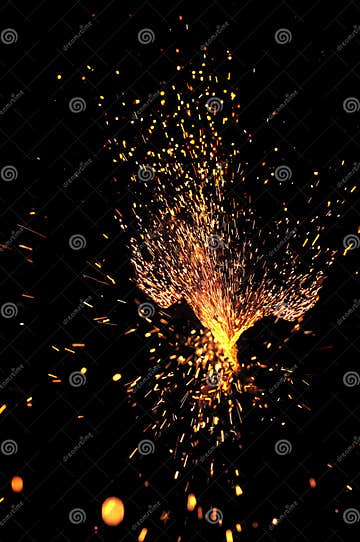 Explosive sparks stock photo. Image of fire, flame, welding - 12193514