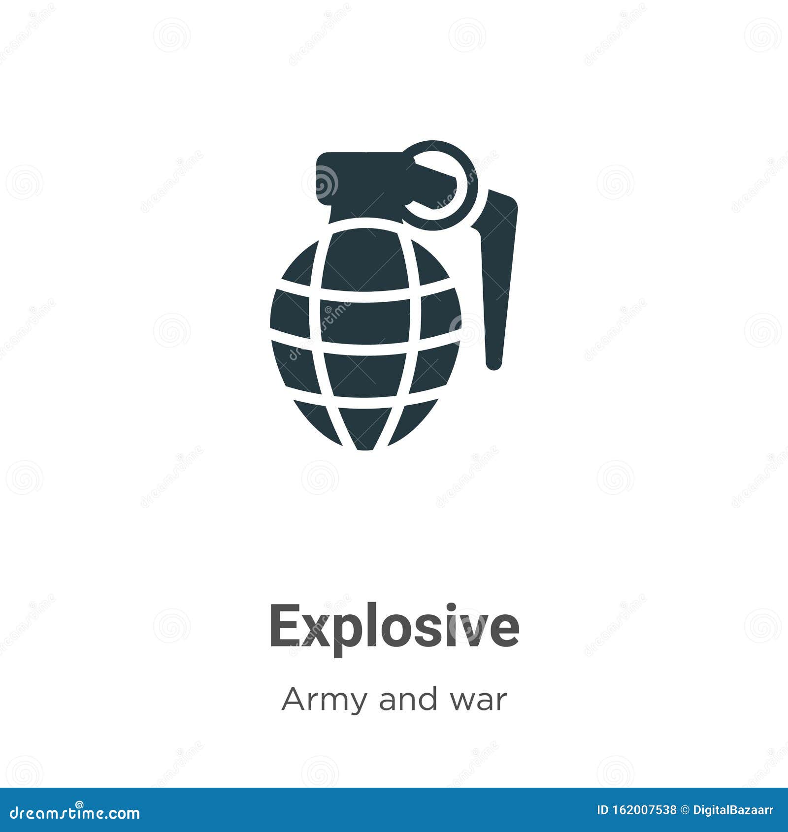 Explosive Vector Icon on White Background. Flat Vector Explosive Icon ...