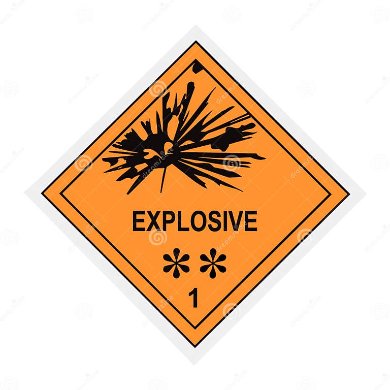 Explosive Warning Label stock illustration. Illustration of danger ...