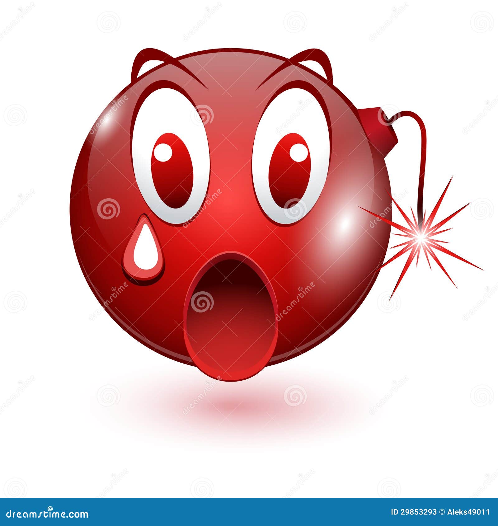 Explosiver smiley vektor abbildung. Illustration von öffnung - 29853293