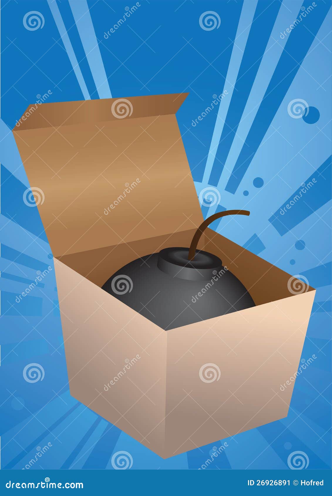 Explosives in a box. stock vector. Illustration of package - 26926891