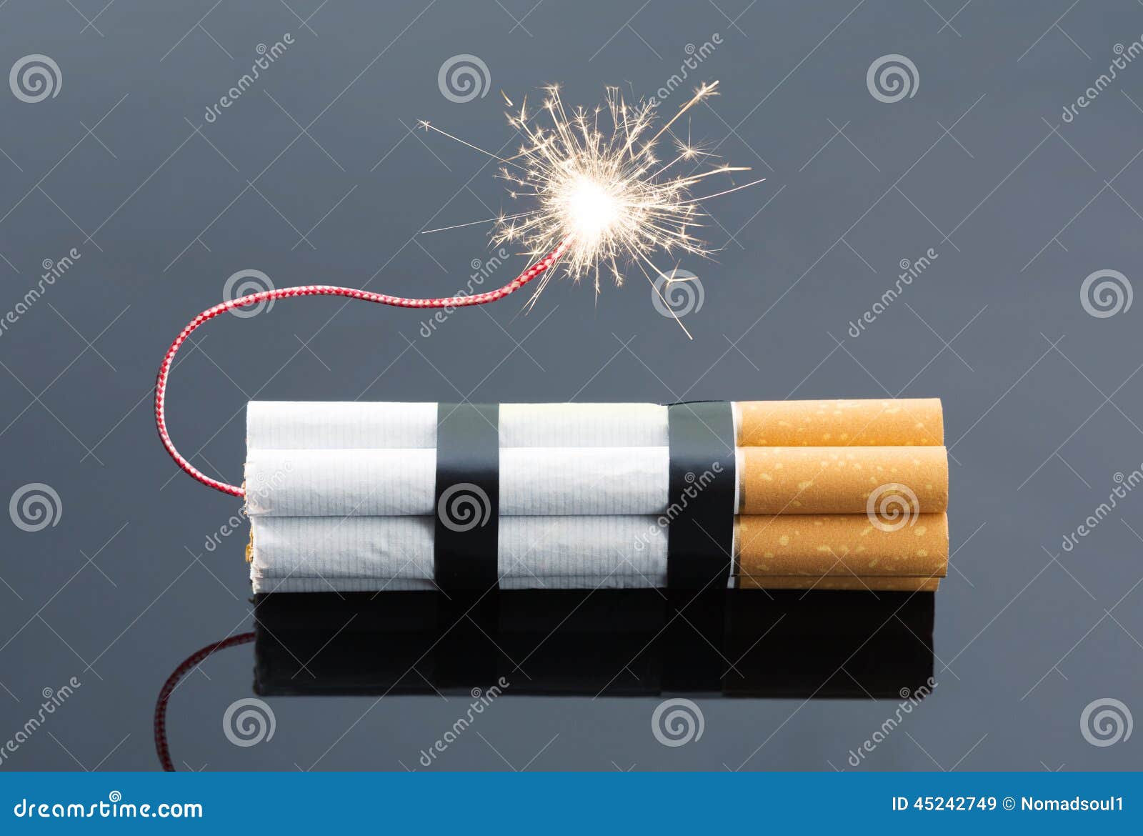 Explosives from cigarettes stock image. Image of explosive - 45242749