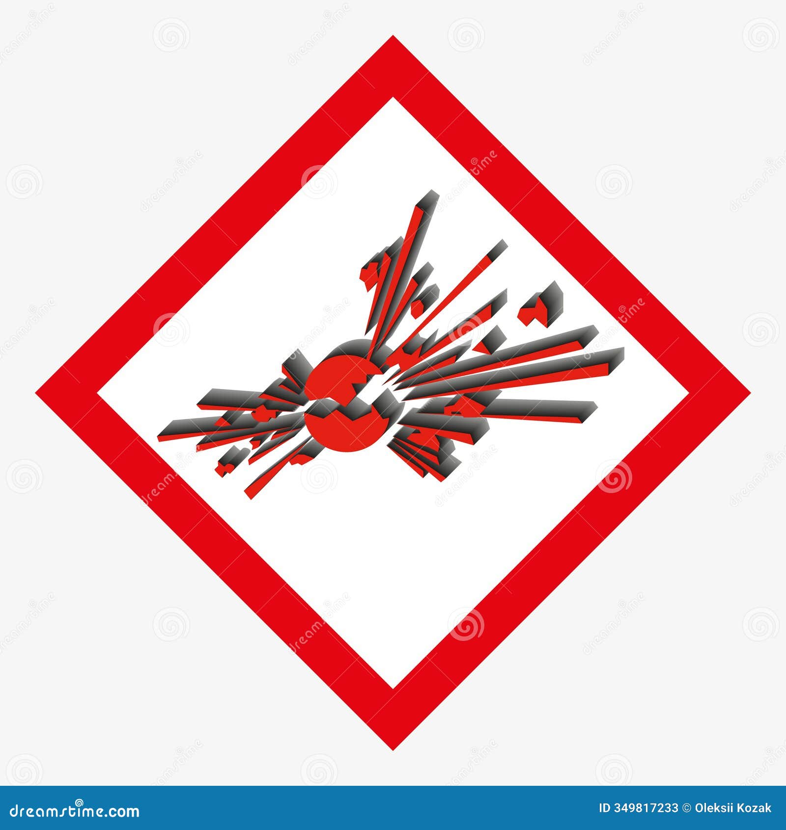 Danger Explosives Sign 3d Rendering Royalty-Free Stock Image ...