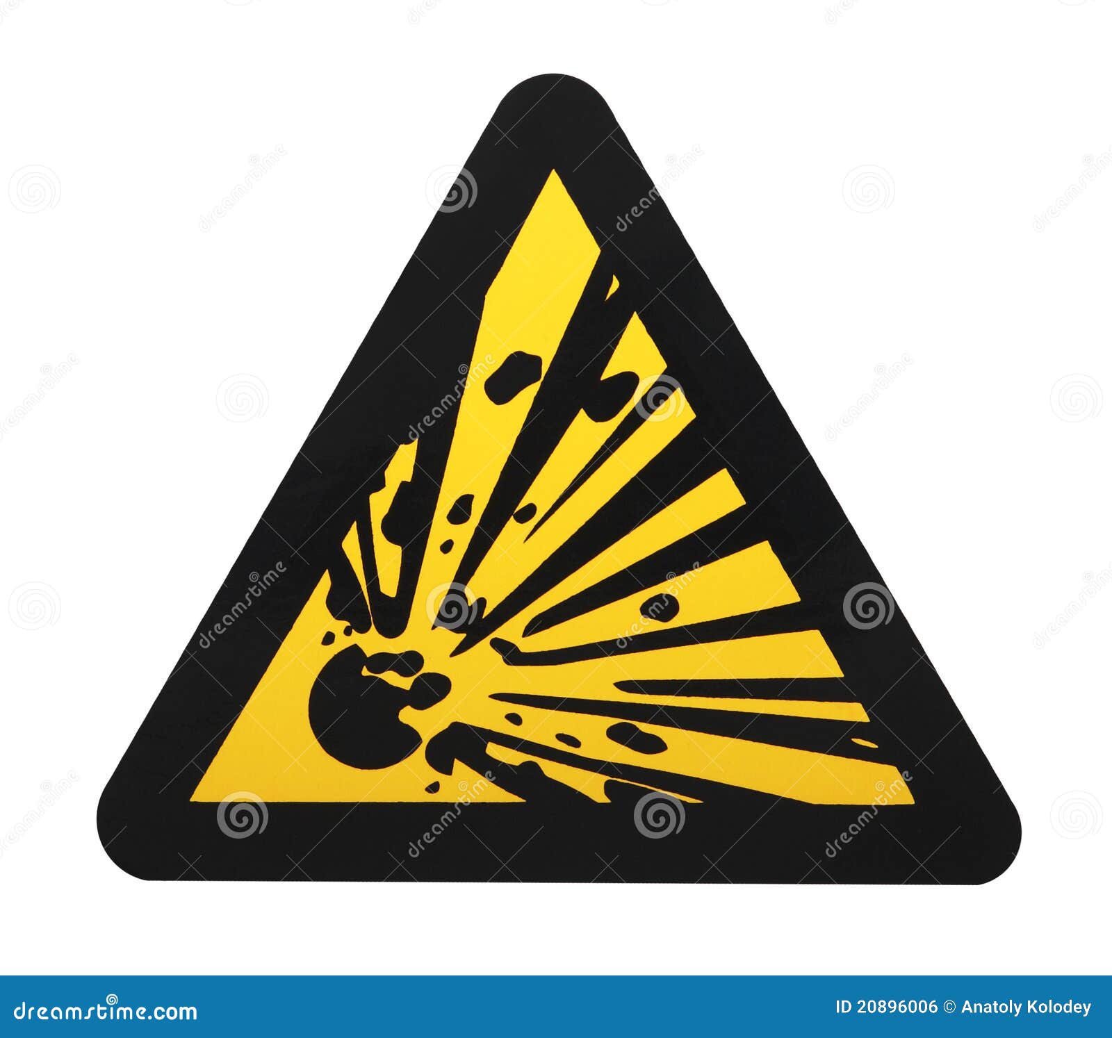Explosives Warning Sign. Warning Symbol. Class 1 Warning Signs Vector ...