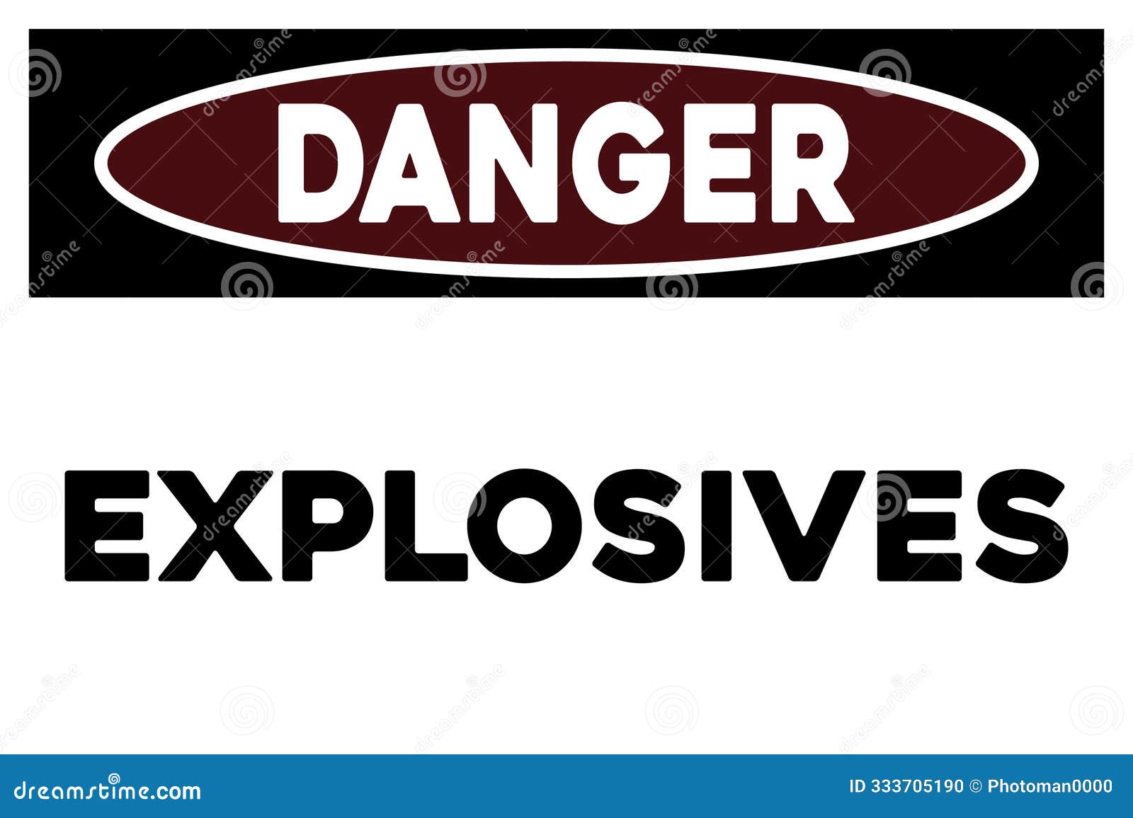 Explosives warning sign stock vector. Illustration of color - 333705190