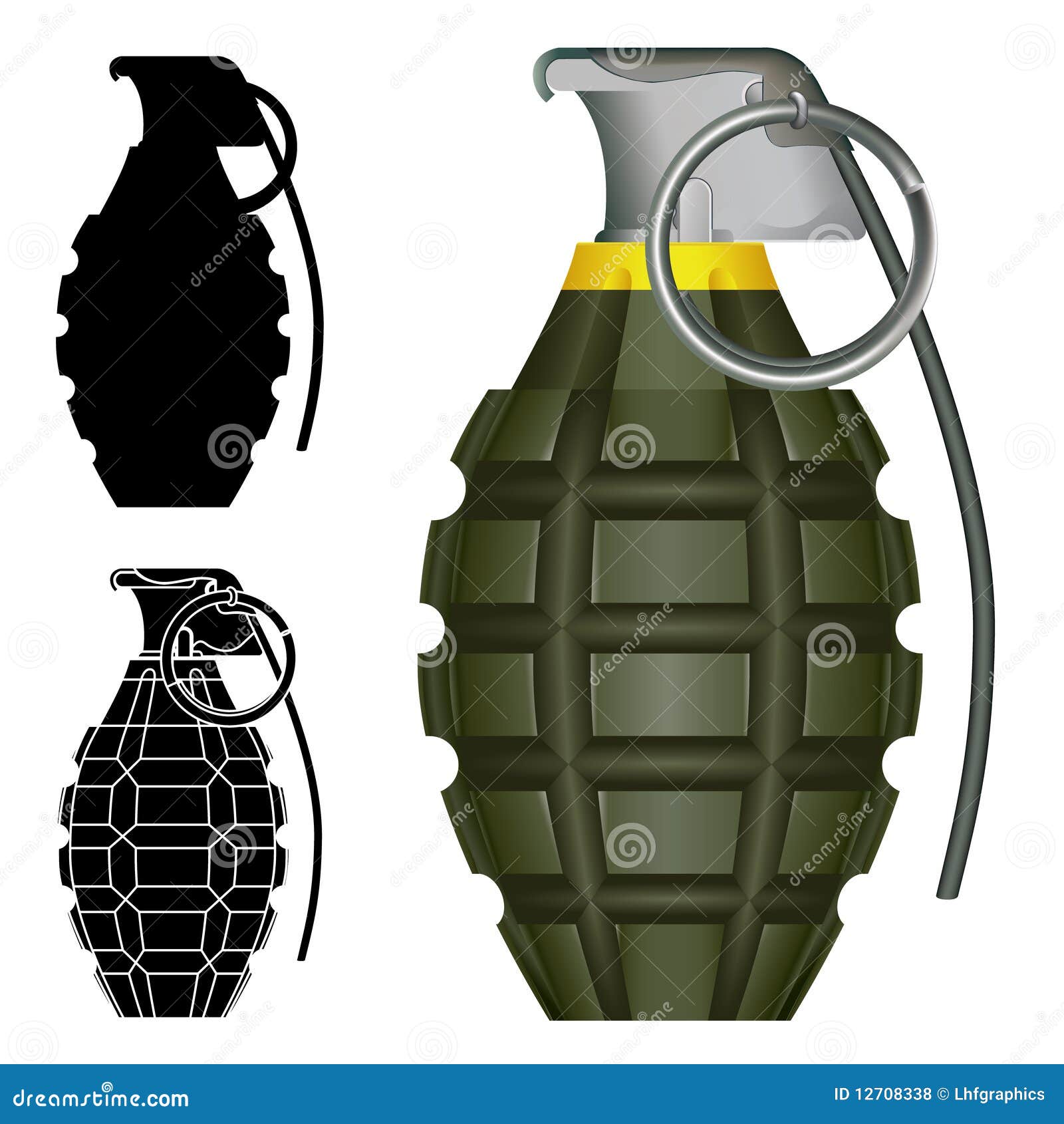 Explosivo De La Granada De Mano De La Piña Ilustración del Vector ...