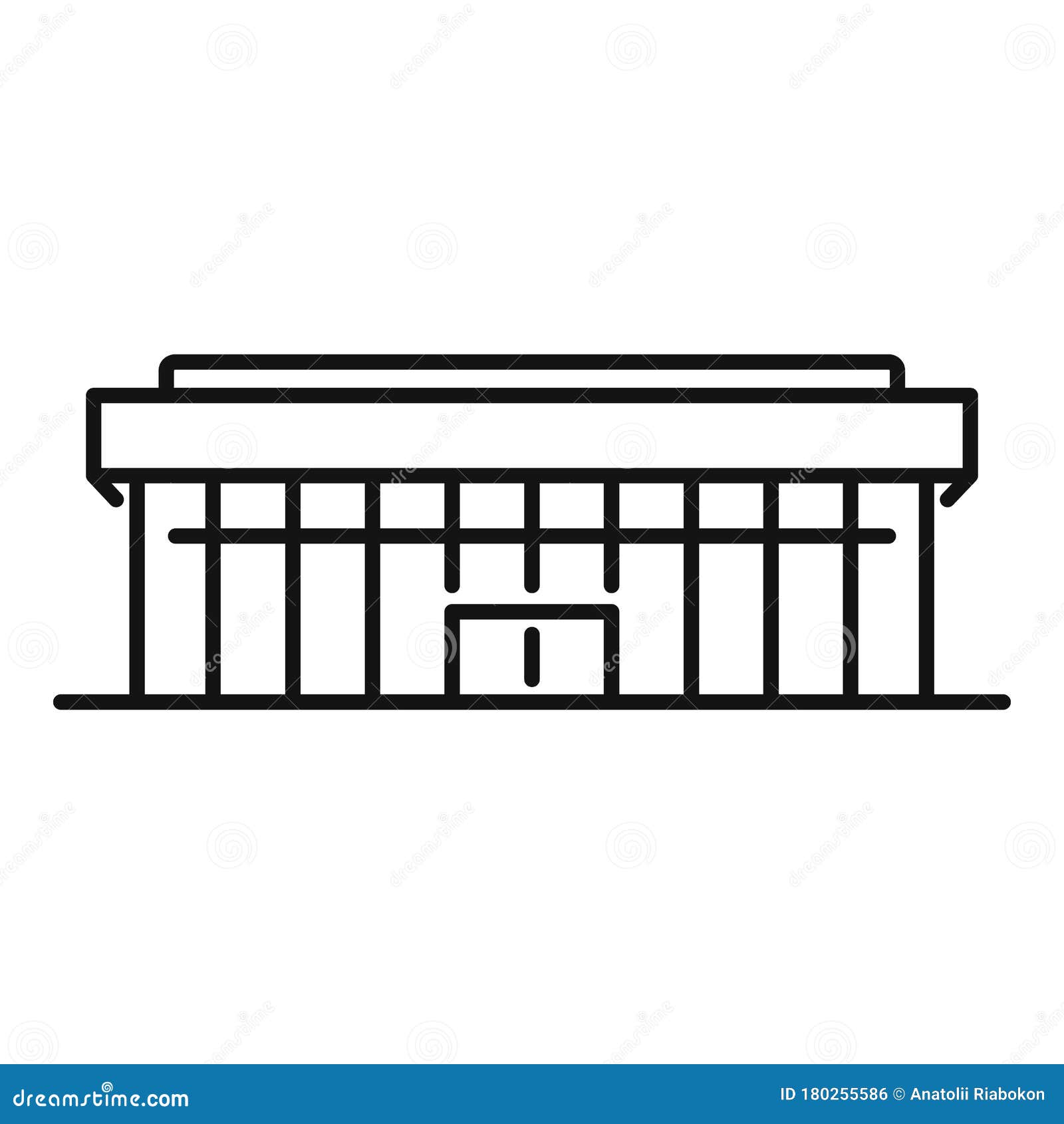 Expo Center Icon, Outline Style Stock Vector - Illustration of counter ...
