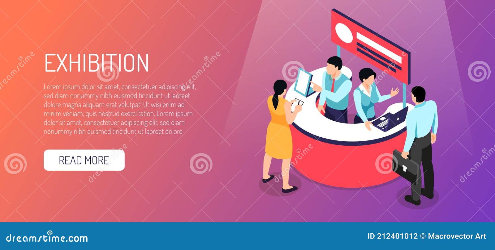 Expo Info Booth Banner stock vector. Illustration of design - 212401012