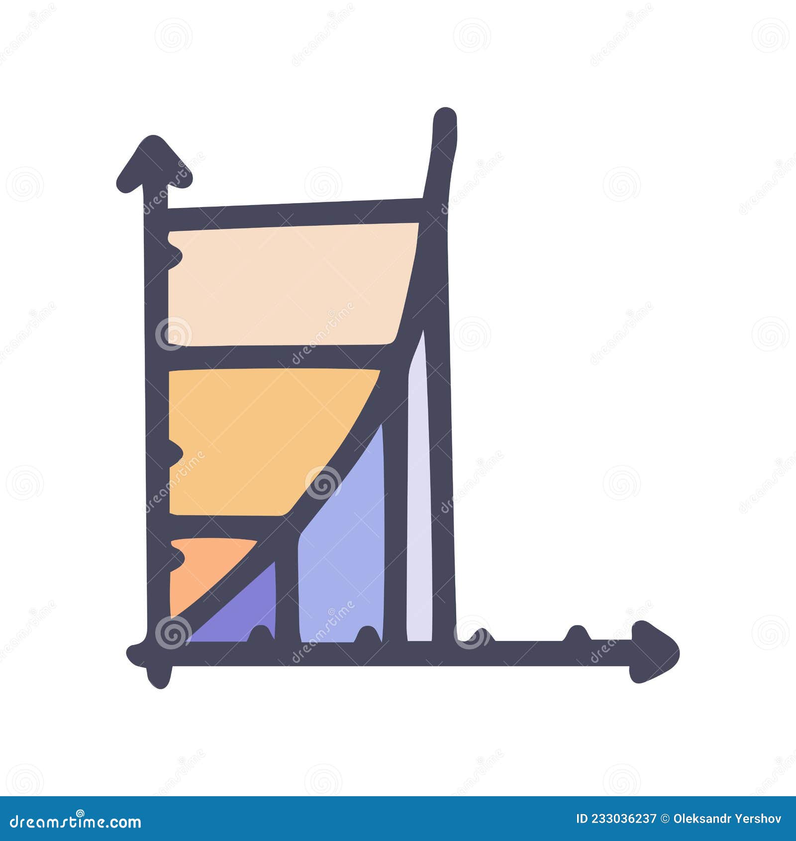 Exponential Chart Color Vector Doodle Simple Icon Stock Vector ...
