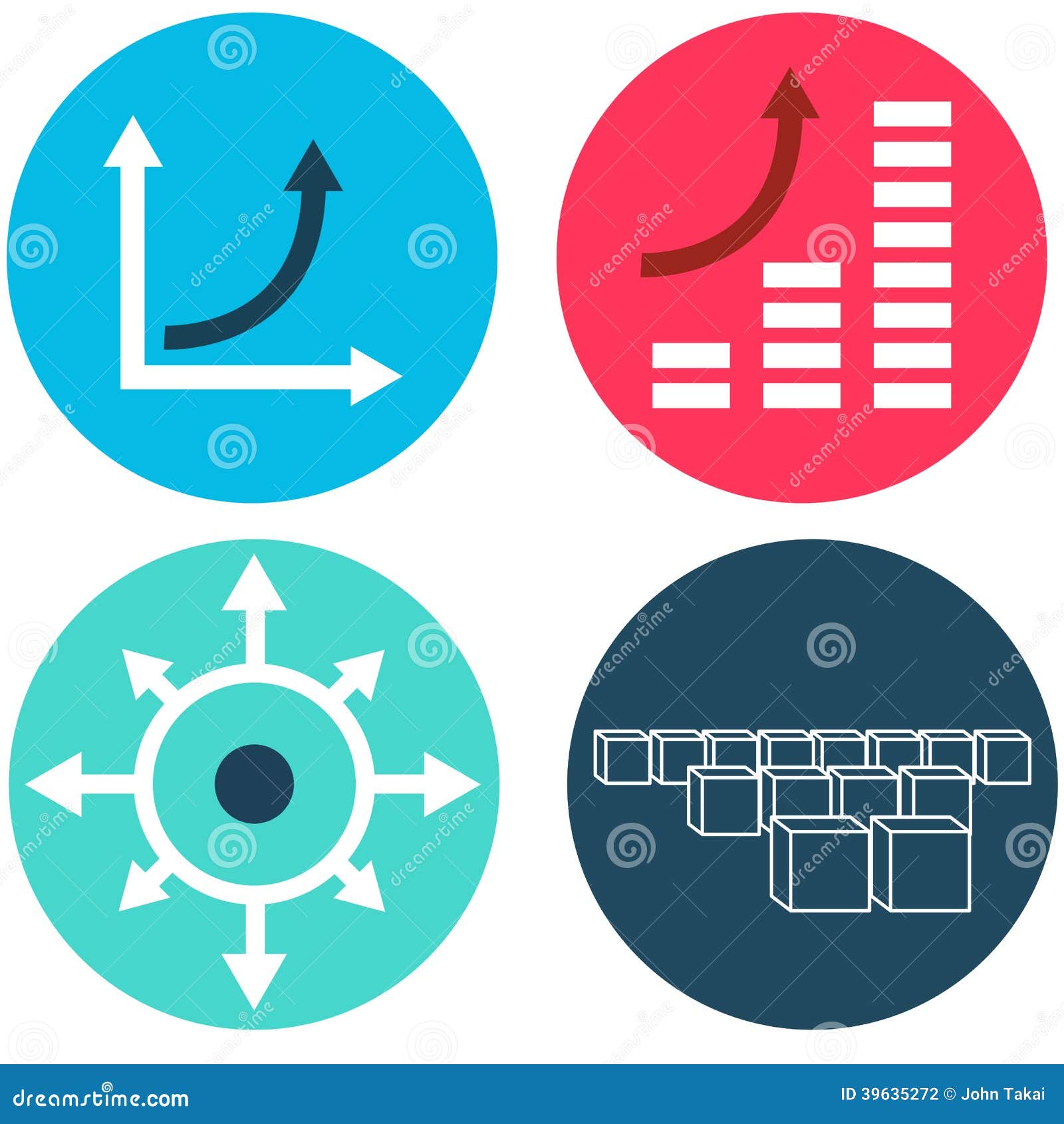 Exponential Growth Icons stock vector. Illustration of blue - 39635272