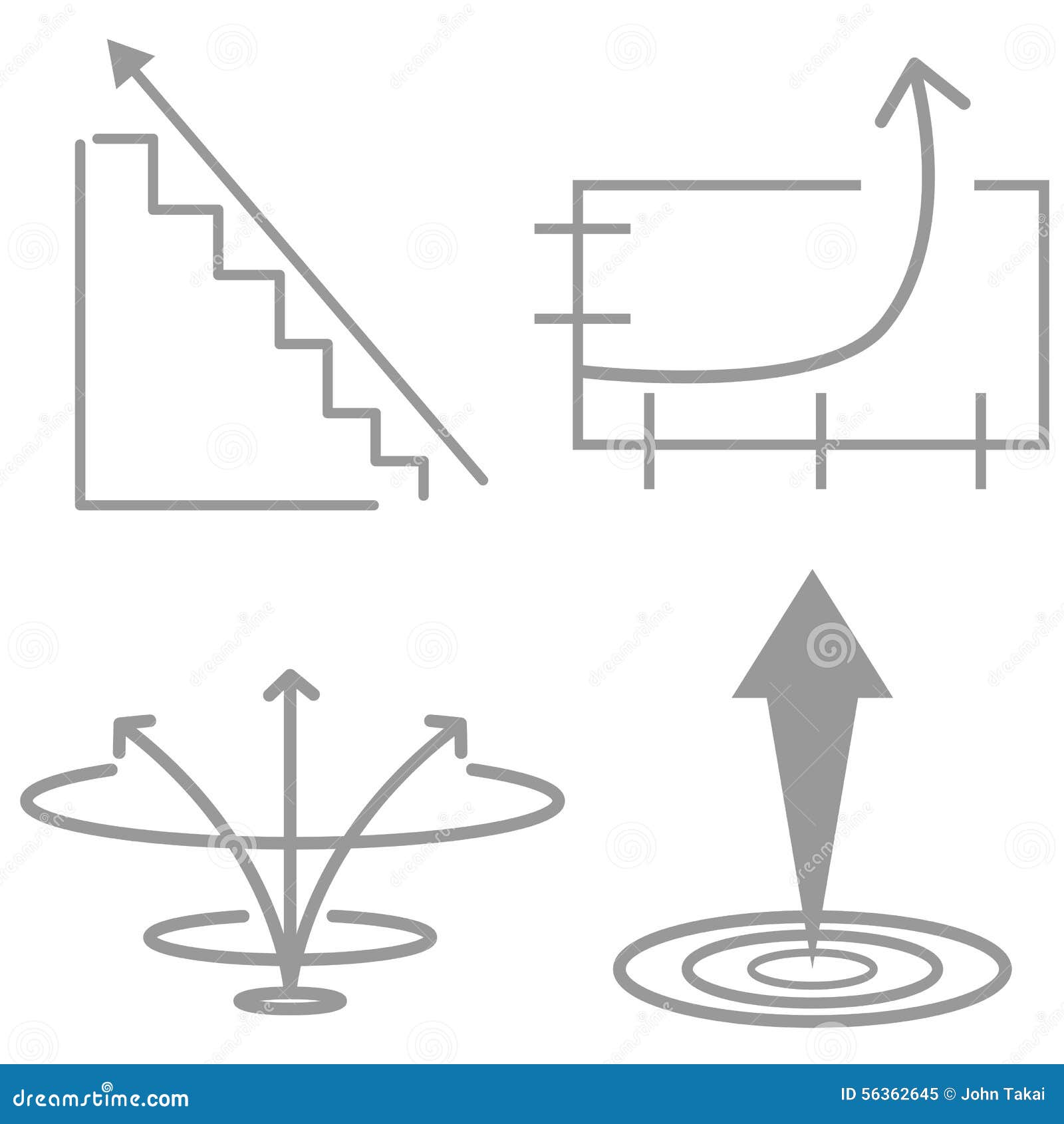 Exponential Growth Icons stock vector. Illustration of icon - 56362645