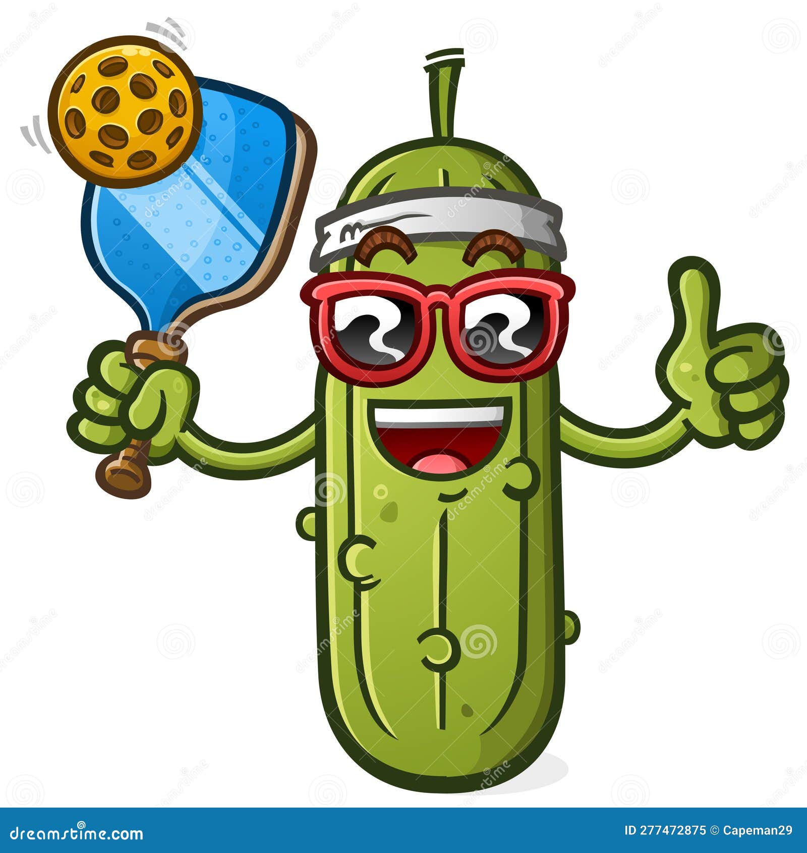 Pickleball Cartoon Character With Racket, For Any Business Especially ...