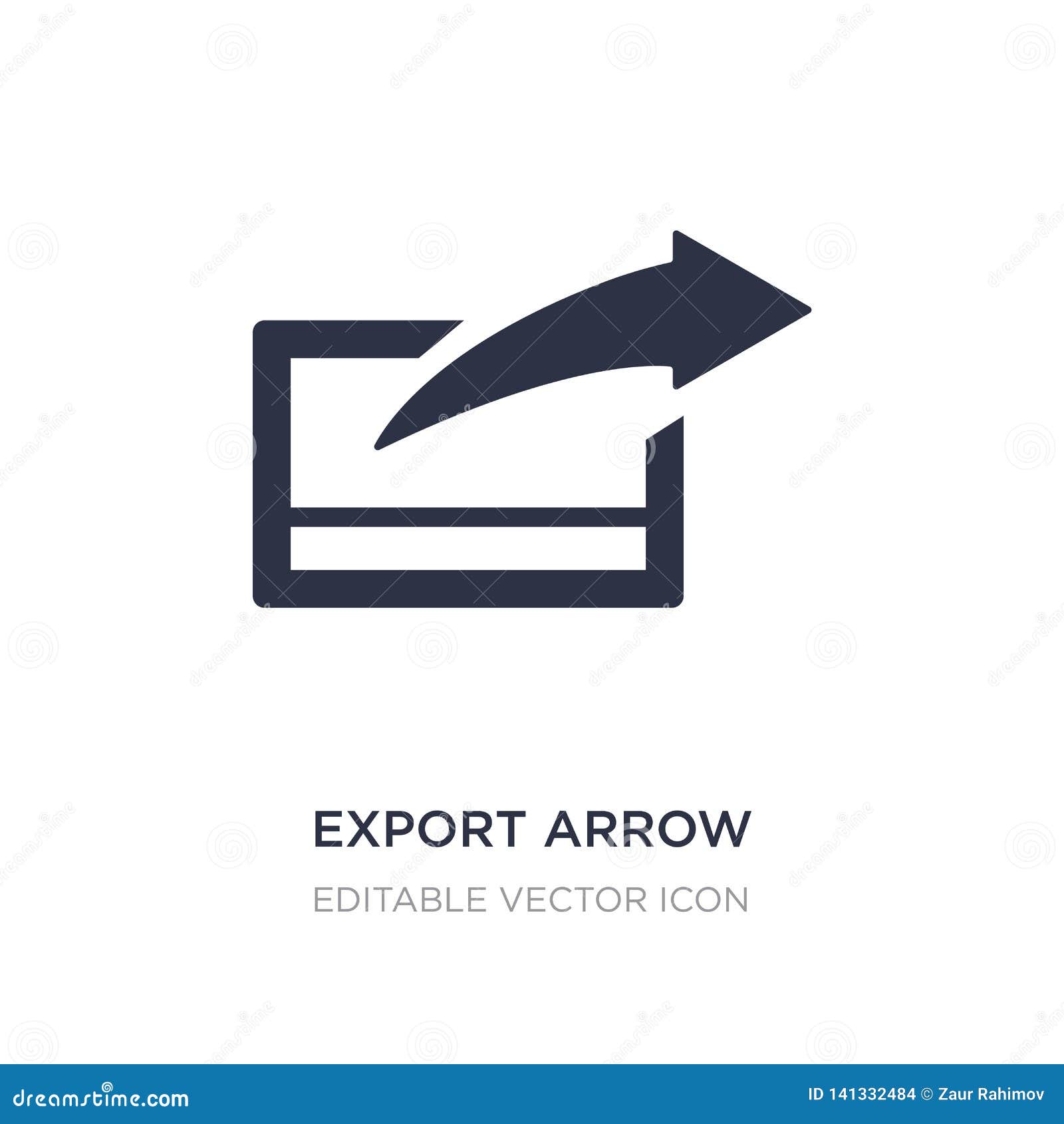 Export Arrow Icon on White Background. Simple Element Illustration from ...