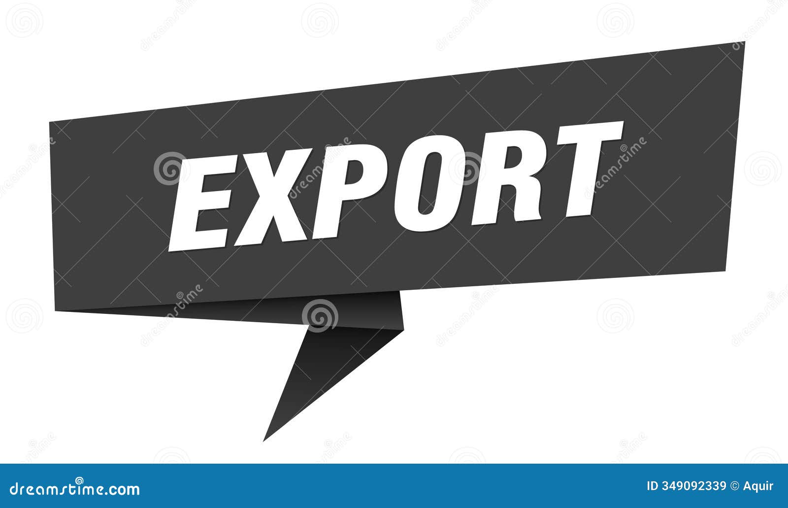 Export Banner. Export Speech Bubble, Label, Sticker, Sign Template ...