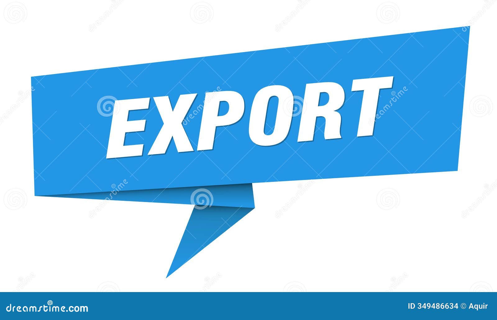 Export Banner. Export Speech Bubble, Label, Sticker, Sign Template ...