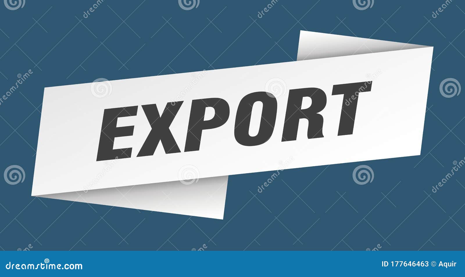 Export Banner Template. Export Ribbon Label Stock Vector - Illustration ...