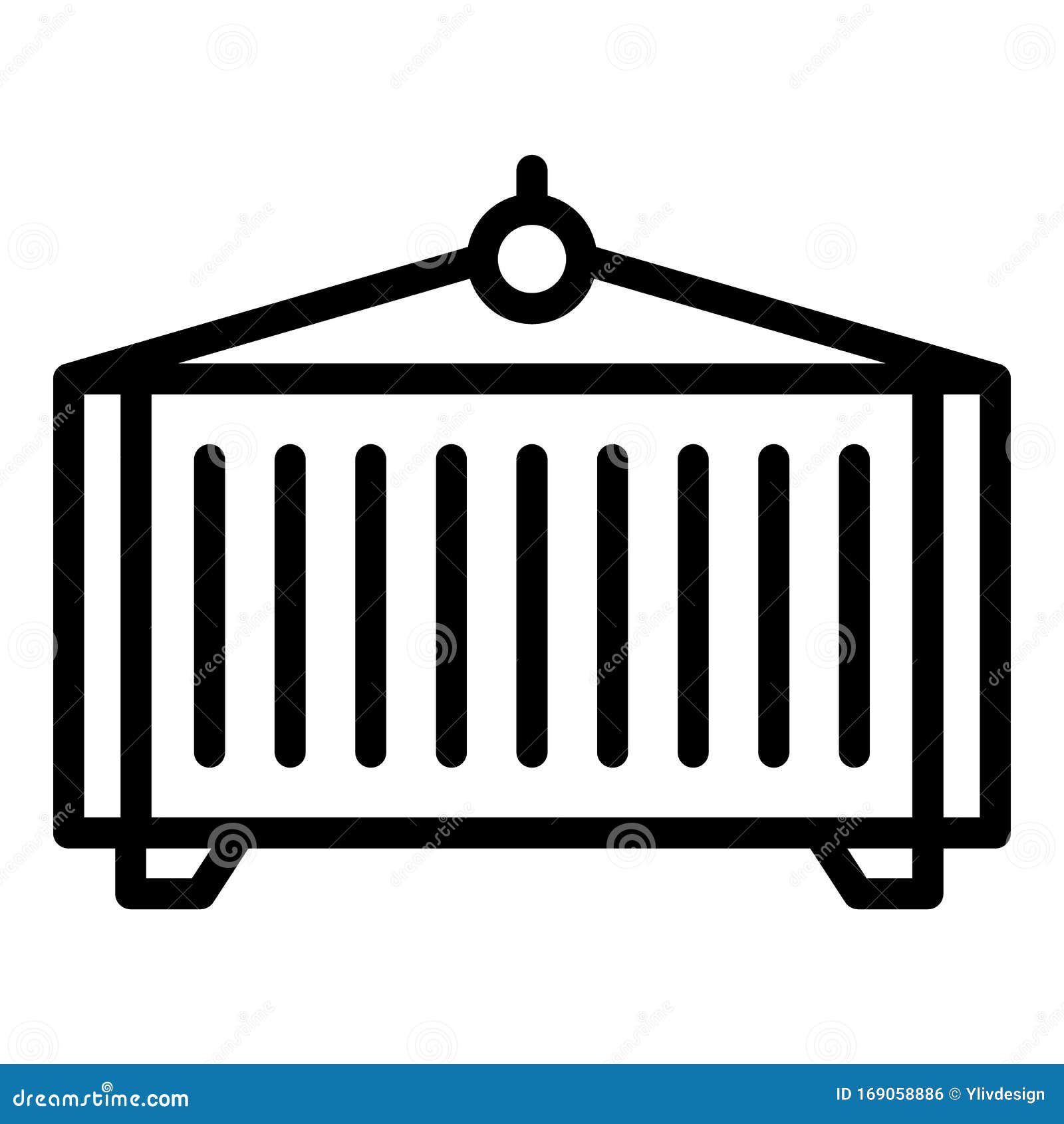 Export Cargo Container Icon, Outline Style Stock Vector - Illustration ...