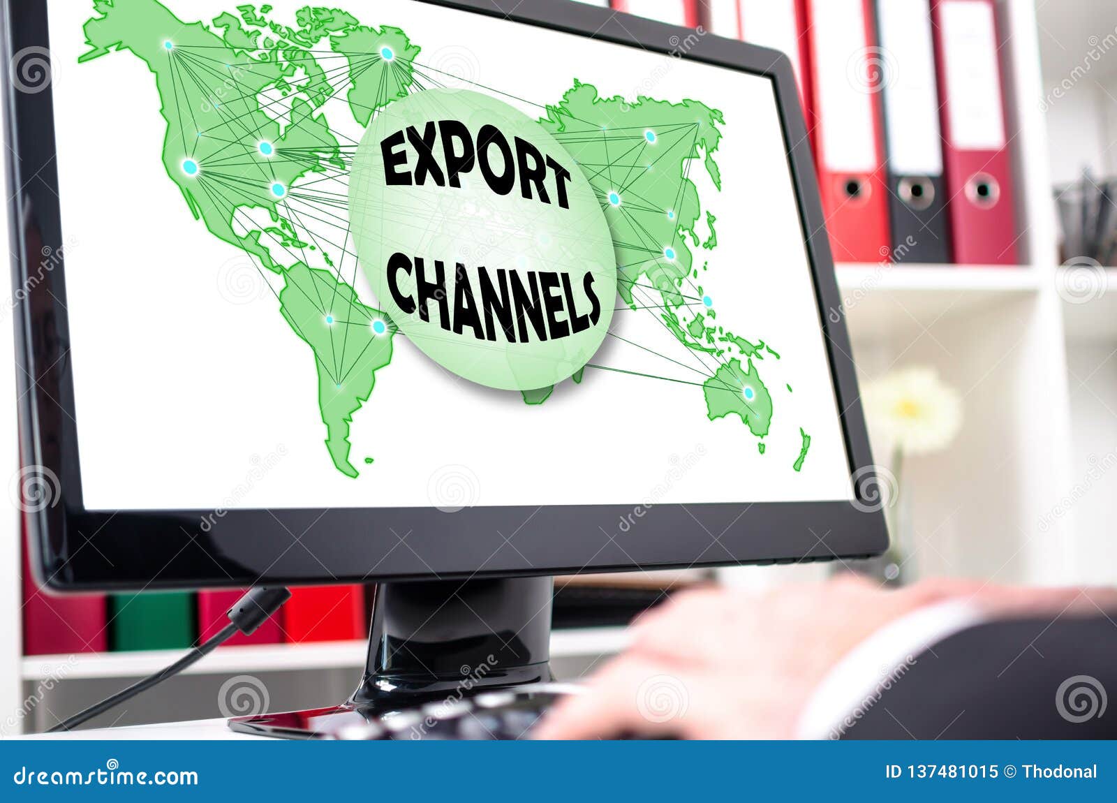 Export Channels Concept on a Computer Screen Stock Image - Image of ...