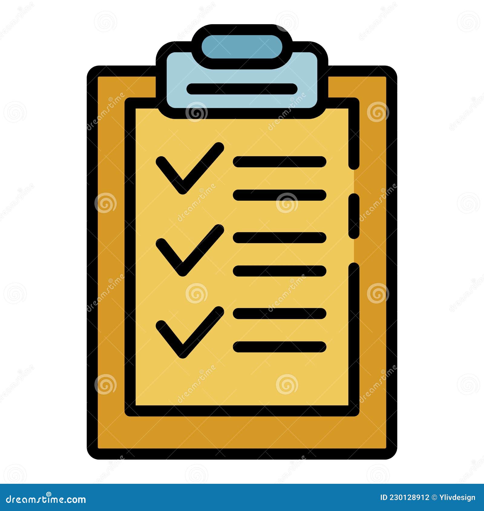 Export Check Sheet Icon Color Outline Vector Stock Vector ...