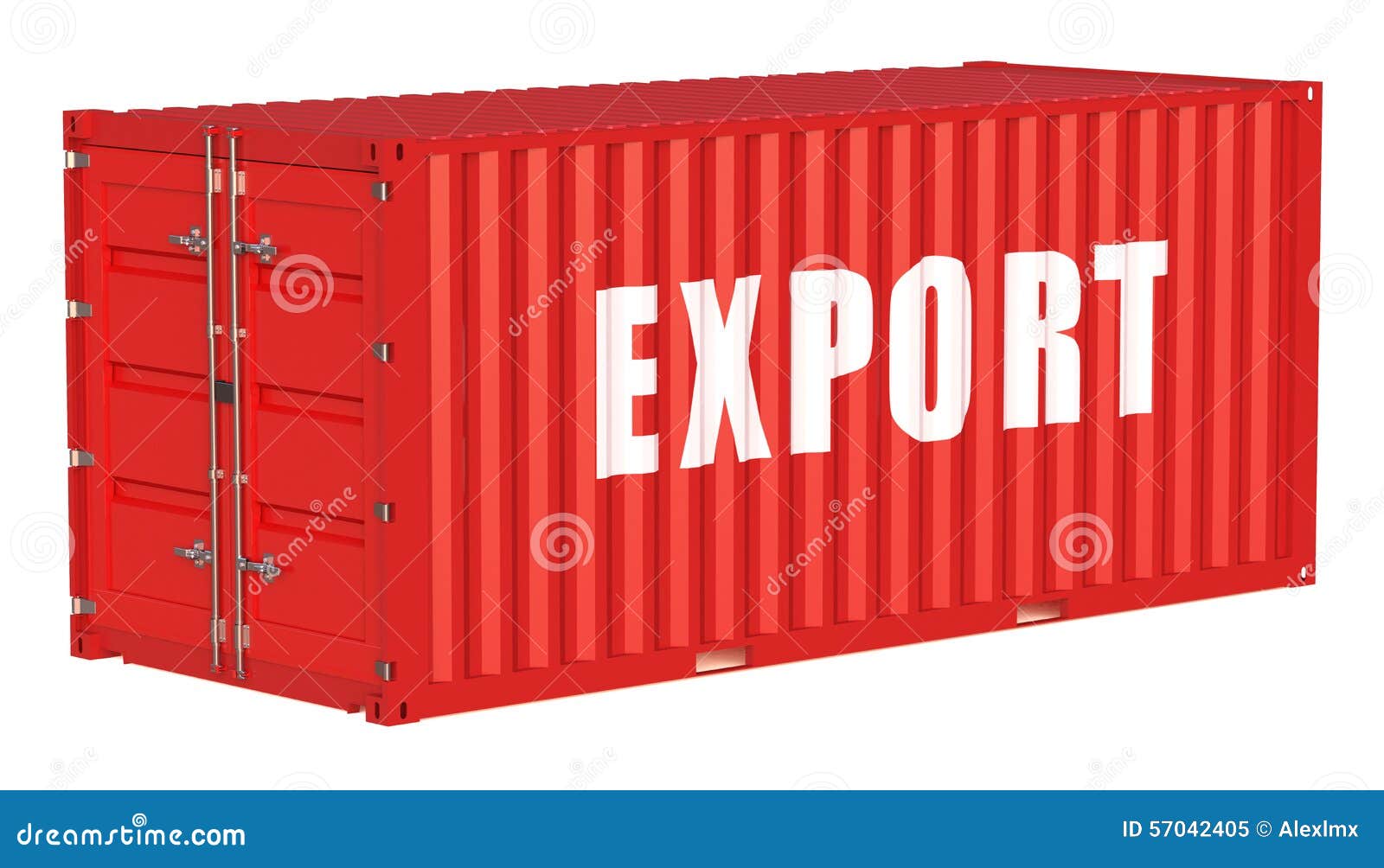 Export Concept with Cargo Container Stock Illustration - Illustration ...