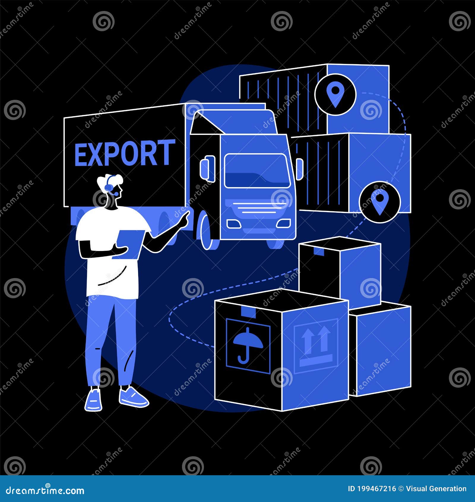 Export Control Abstract Concept Vector Illustration. Stock Vector ...