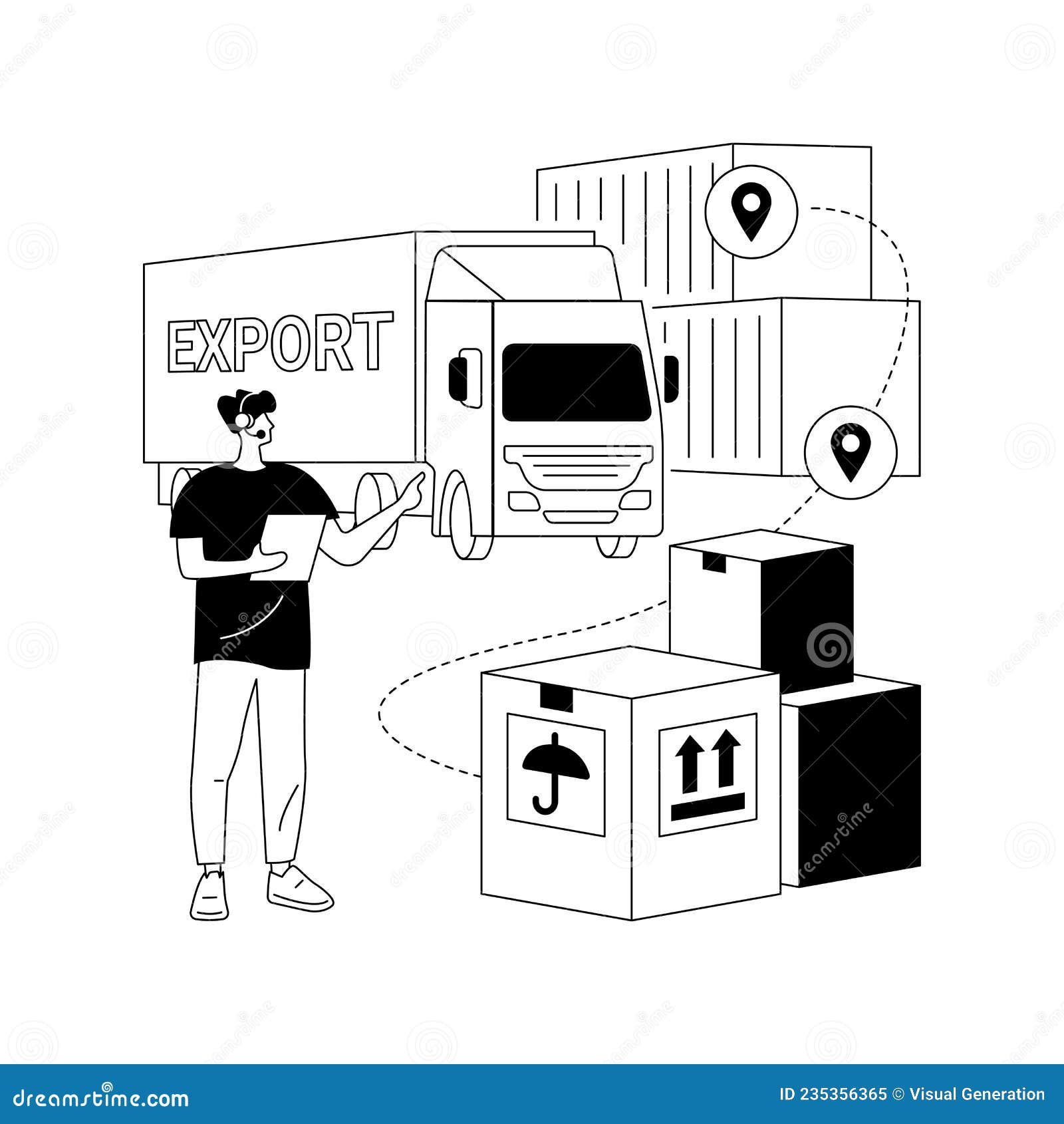 Export Control Abstract Concept Vector Illustration. Stock Vector ...