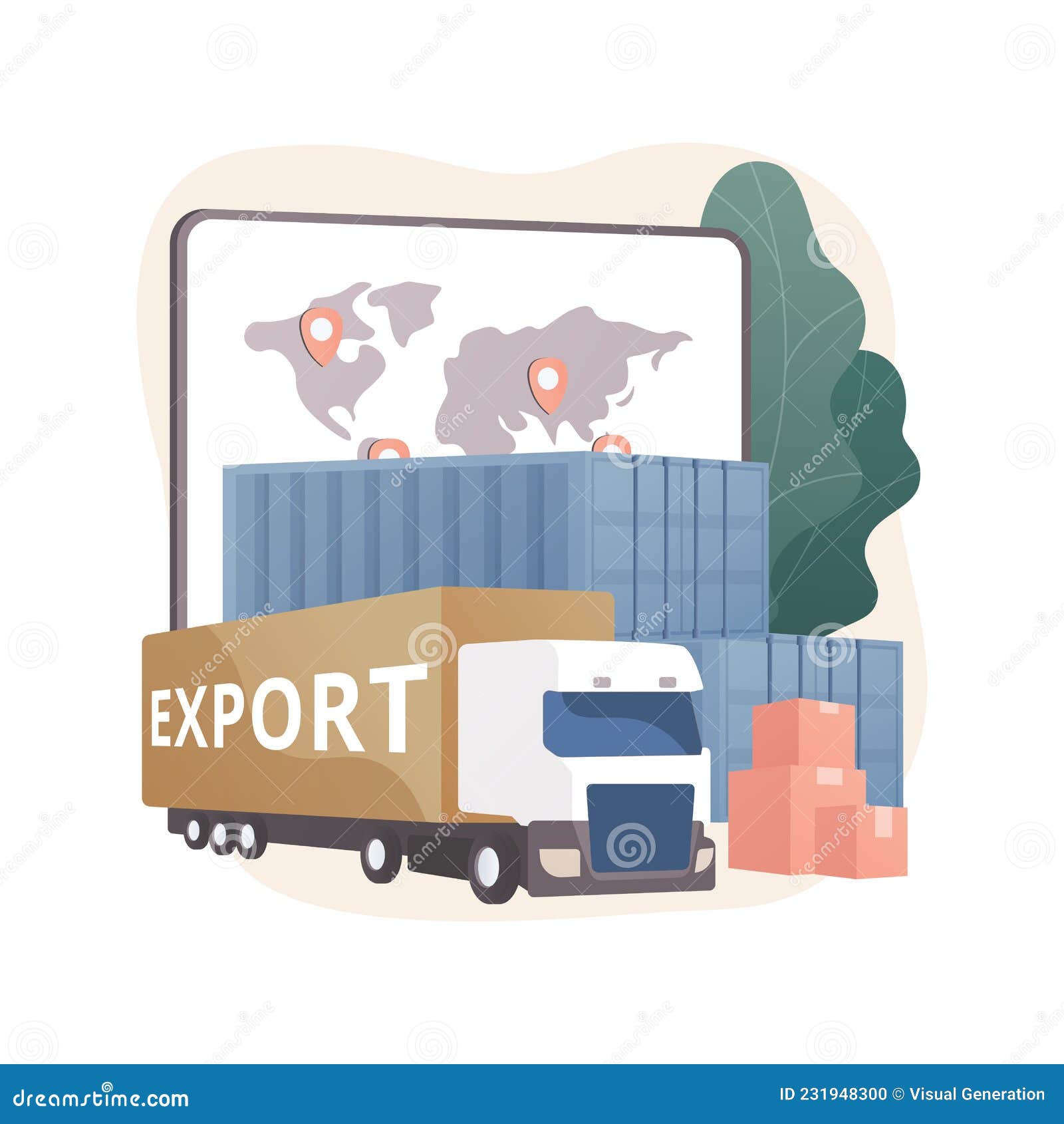 Export Control Abstract Concept Vector Illustration. Stock Vector ...