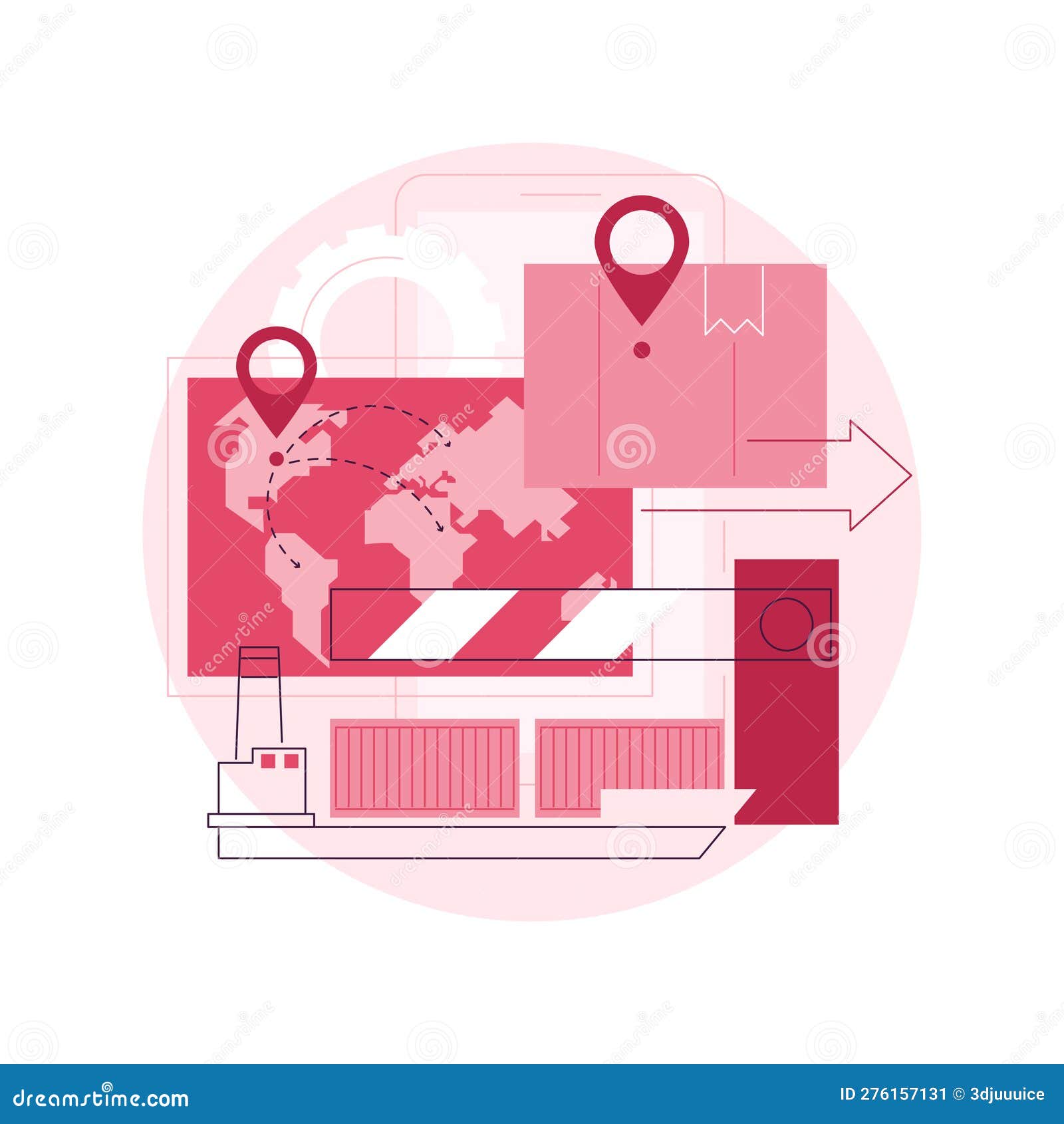 Export Control Abstract Concept Vector Illustration. Stock Vector ...