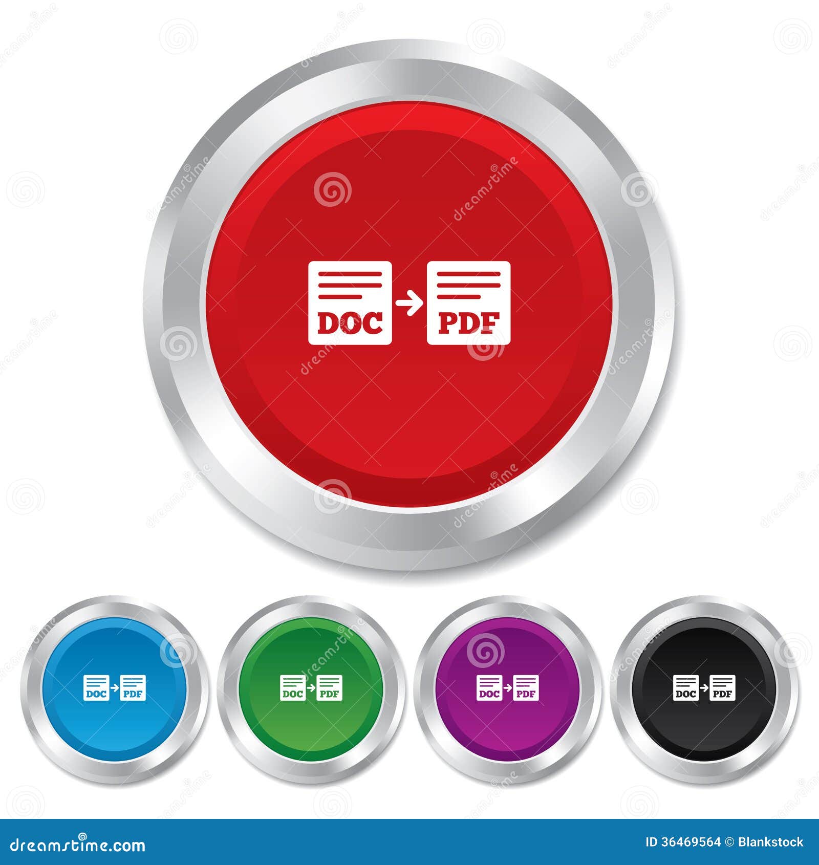 Export DOC To PDF Icon. File Document Symbol Stock Vector ...