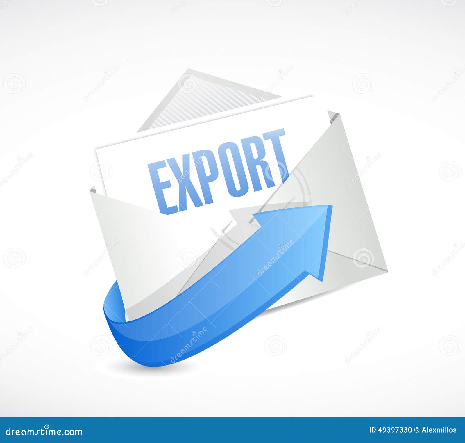Export Email Envelope Illustration Stock Photo - Image of commerce ...
