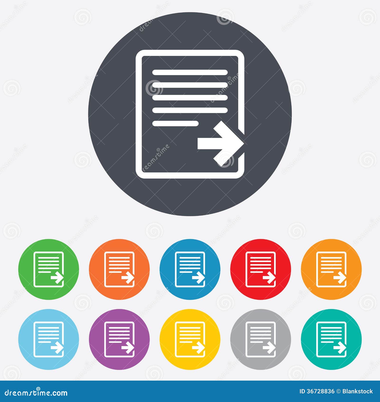 Export File Icon. File Document Symbol Stock Illustration ...