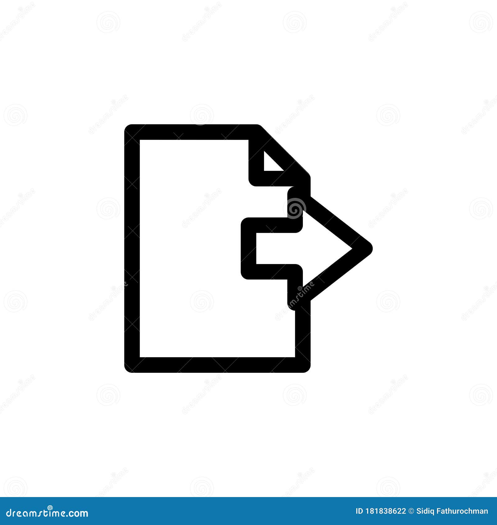 Export File Icon stock vector. Illustration of office - 181838622