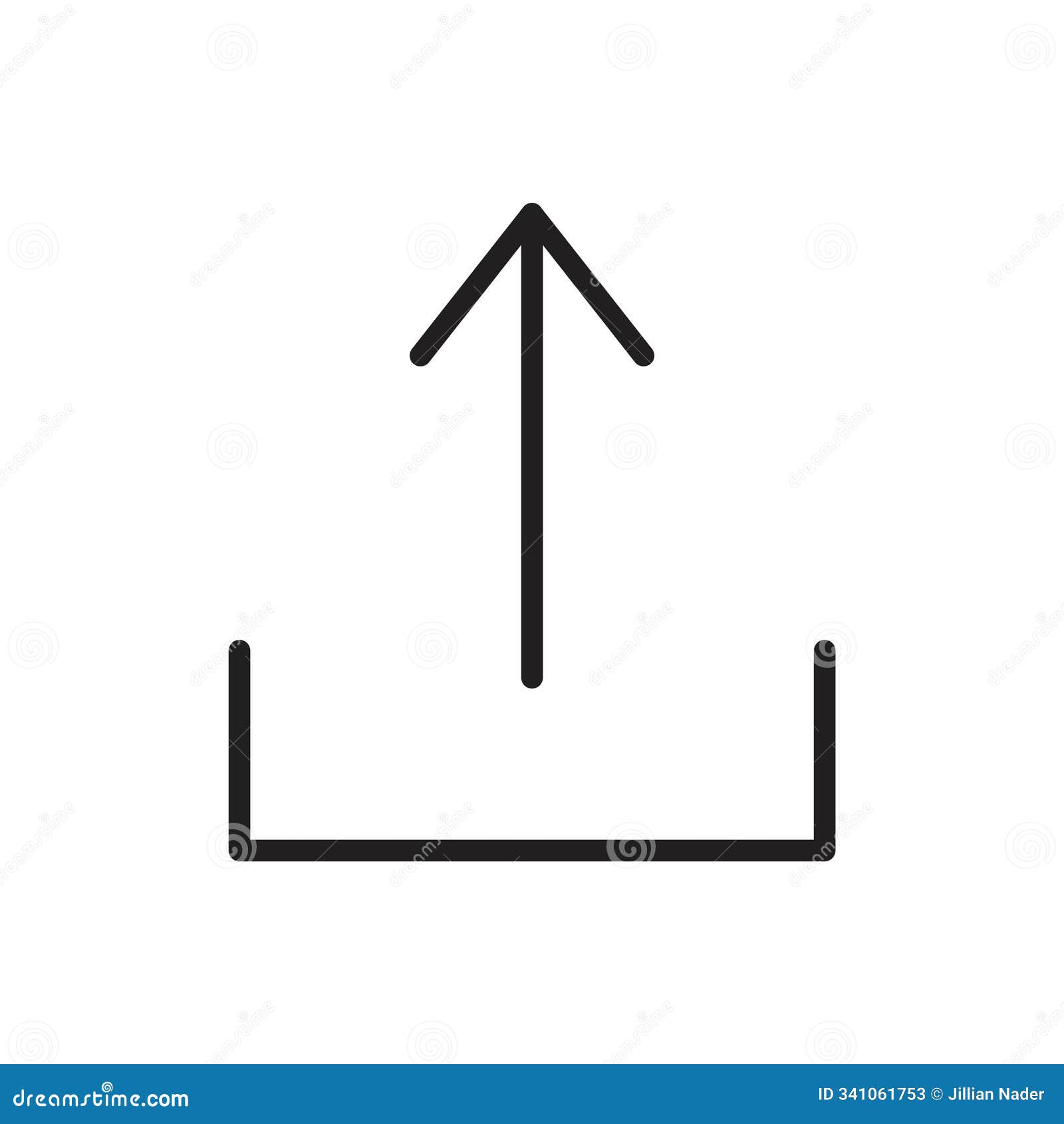 Export Icon Simple Thin Outline Stock Illustration - Illustration of ...