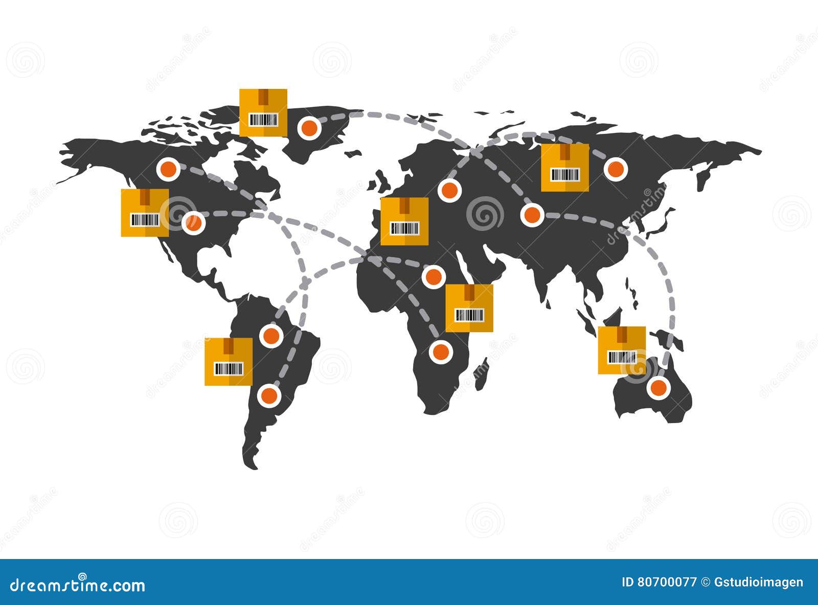 Export and import design stock vector. Illustration of cargo - 80700077
