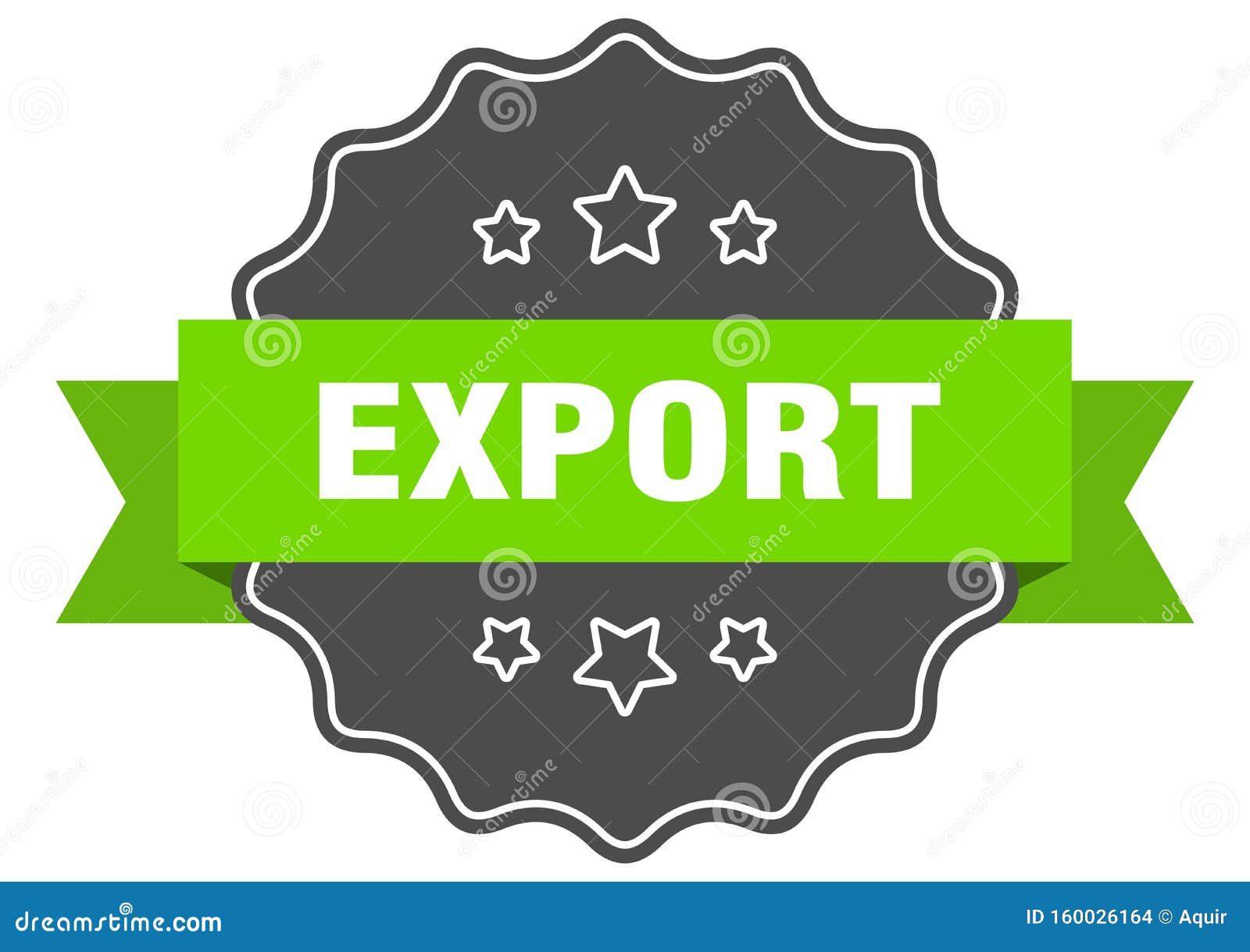 Export label stock vector. Illustration of emblem, banner - 160026164