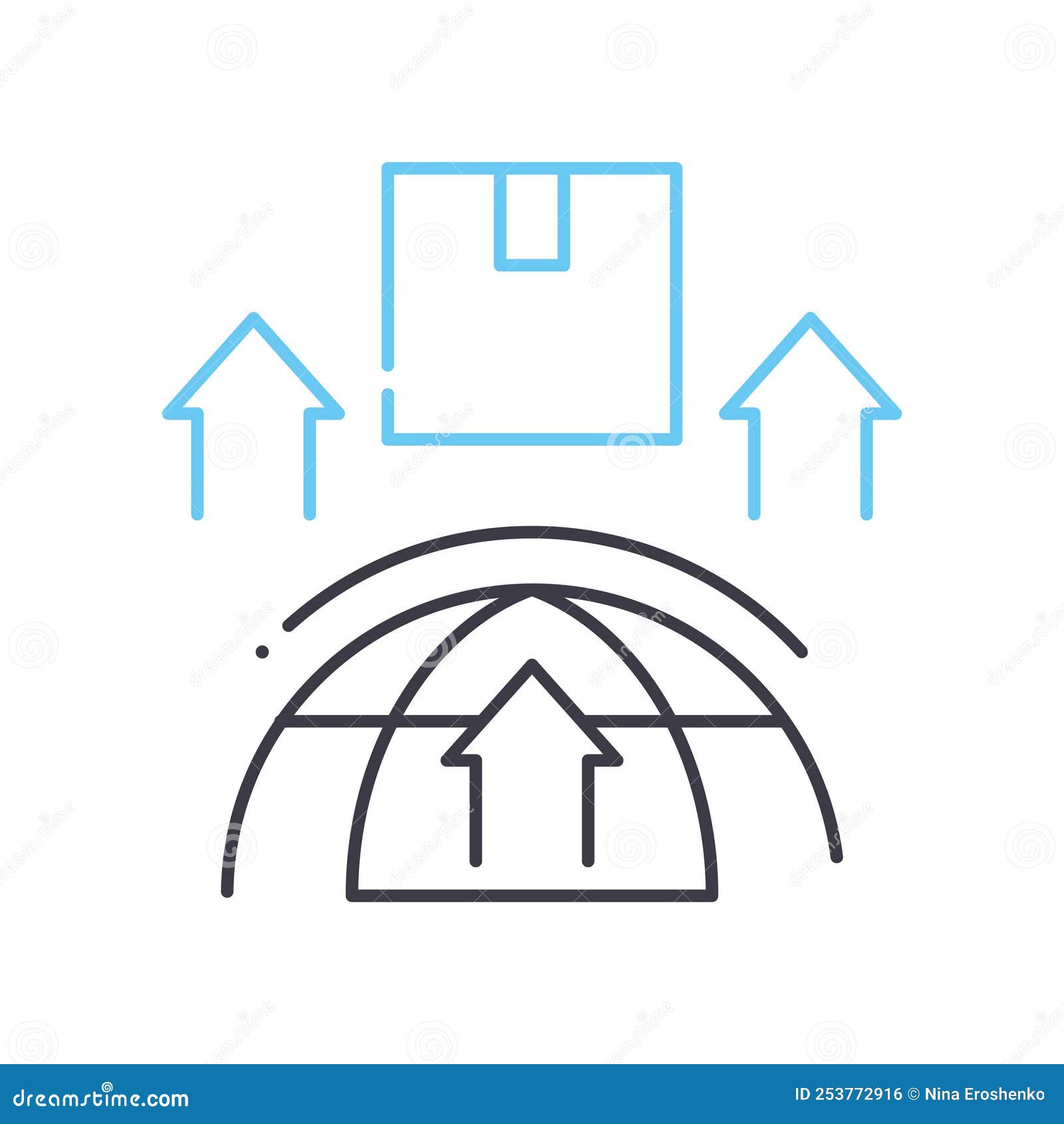 Export Line Icon, Outline Symbol, Vector Illustration, Concept Sign ...