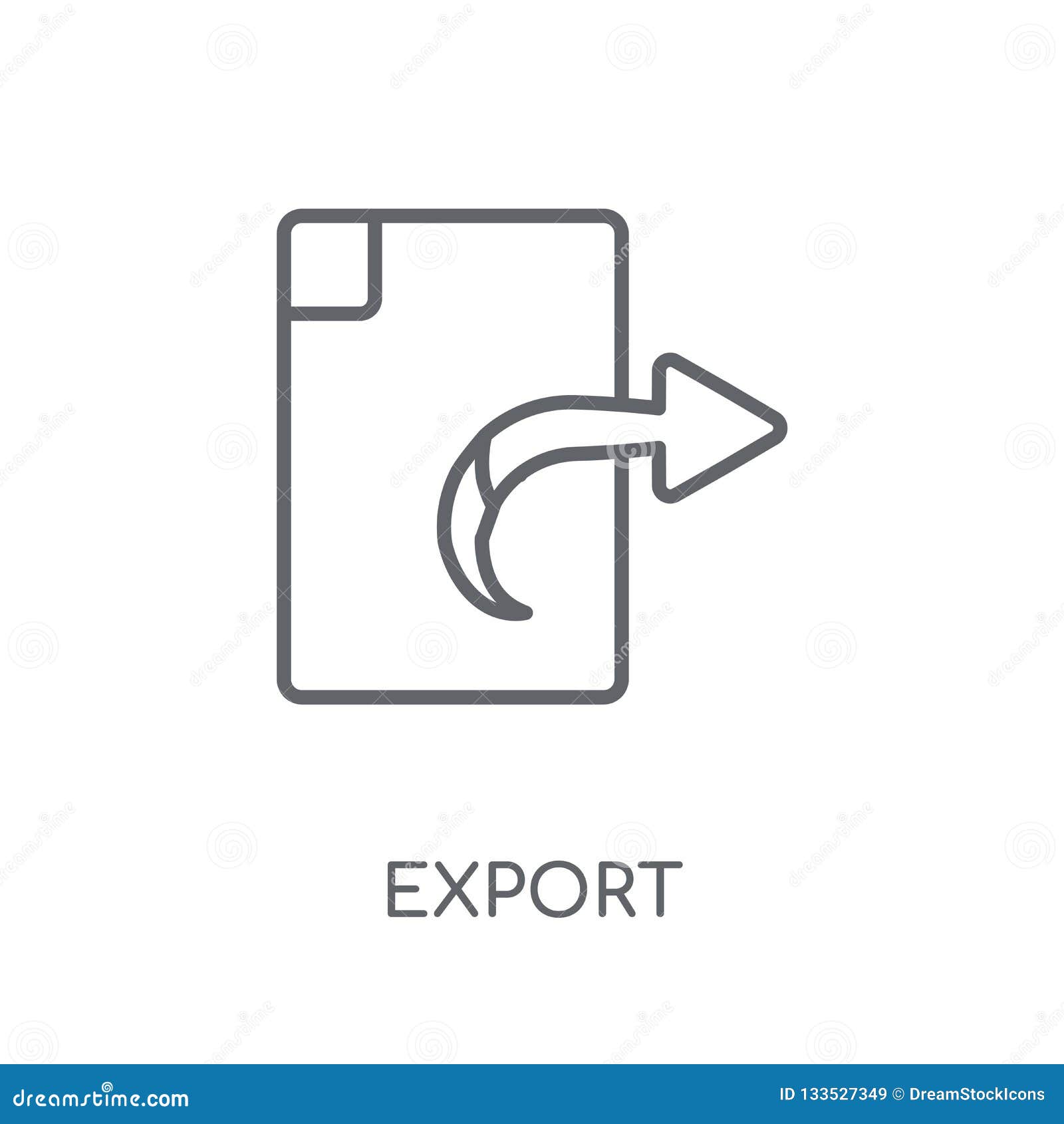Export Linear Icon. Modern Outline Export Logo Concept on White Stock ... Export Linear Icon. Modern Outline Export Logo Concept on White Stock ...