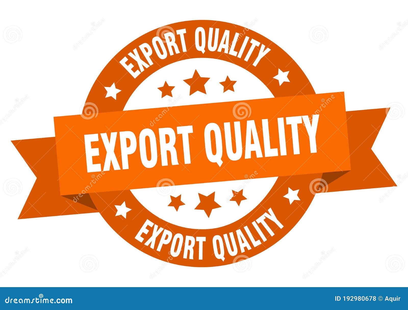 Export Quality Round Ribbon Isolated Label. Export Quality Sign Stock ...