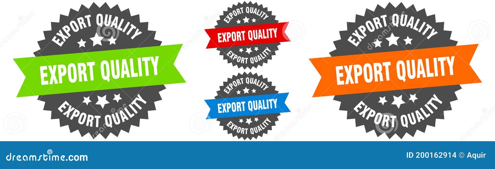 Export Quality Sign. Round Ribbon Label Set. Seal Stock Vector ...